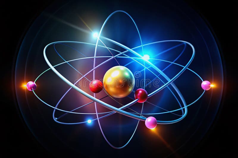 Elegant Silhouette of an Atom Bohr Model Illustration for Educational ...