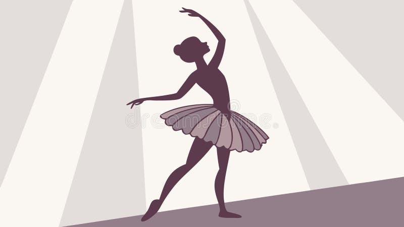 Ballerina Dancing in Spotlight, Vector Design Generative AI Stock ...