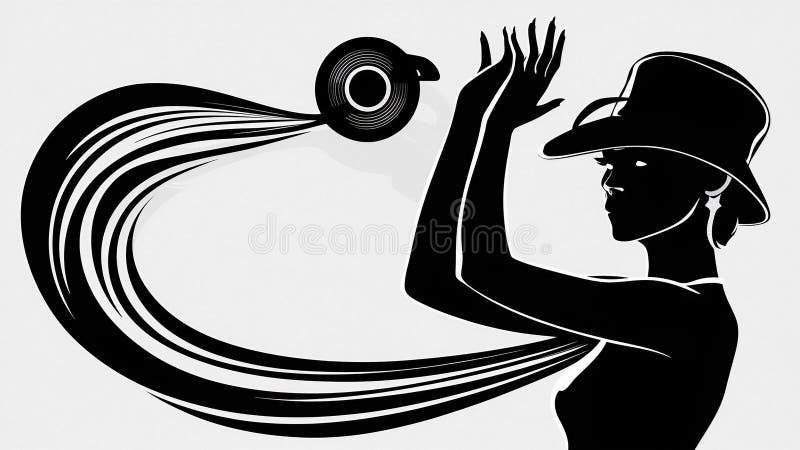 A Captivating Silhouette Illustration Featuring Clean, Sharp Lines ...