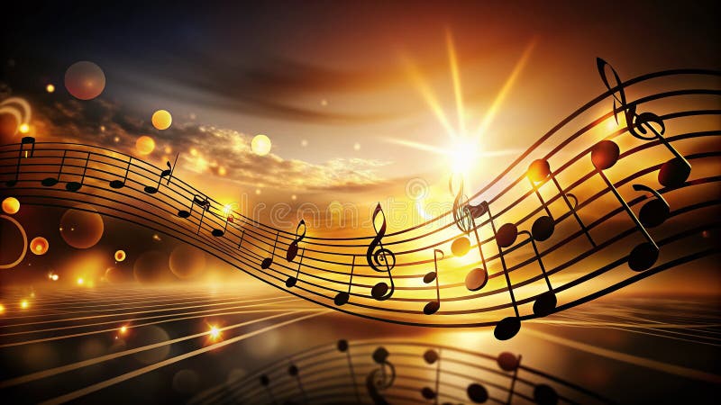 Captivating Silhouette Image of Intertwined Music Notes a Visual ...