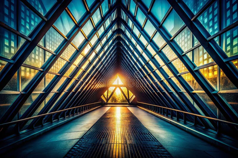 Mysterious Triangular Metal Tunnel Silhouette Photography Unveils a 3D ...