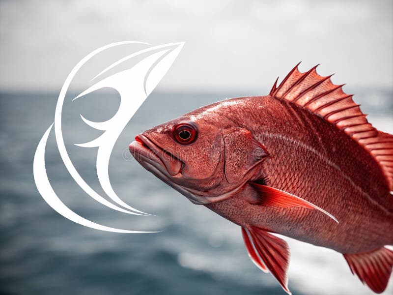 Elegant Ruby Snapper Fish Silhouette a Versatile Graphic Element for ...