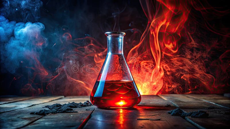 Enchanting Silhouette of a Mysterious Red Elixir in a Vintage Glass ...