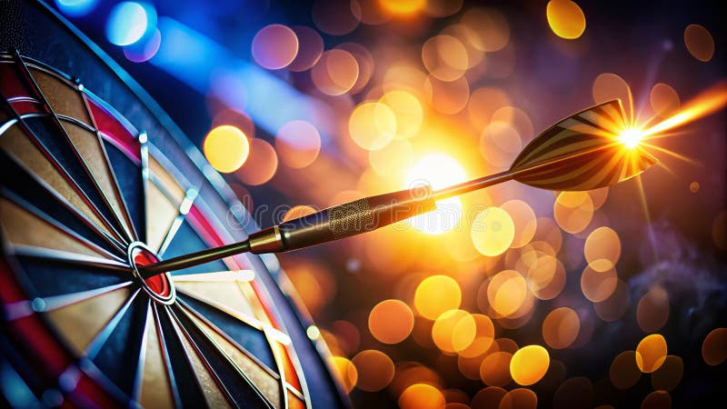 Precision in Motion a Stunning SlowMotion Silhouette of a Dart Striking ...