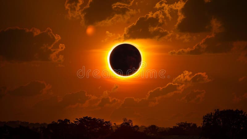 Captivating Solar Eclipse a Stunning Contrast of Light and Darkness in ...