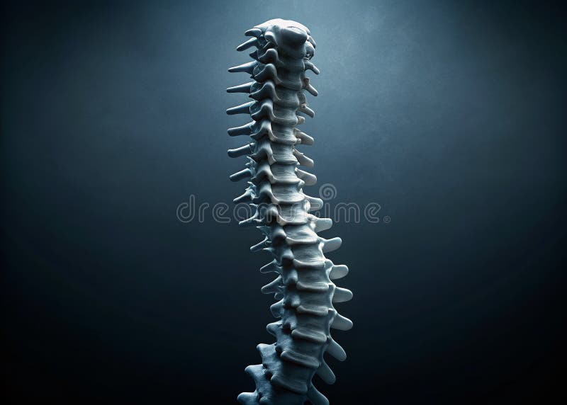 Abstract Spine Illustration Design Template a Glowing Vertebrae Graphic ...