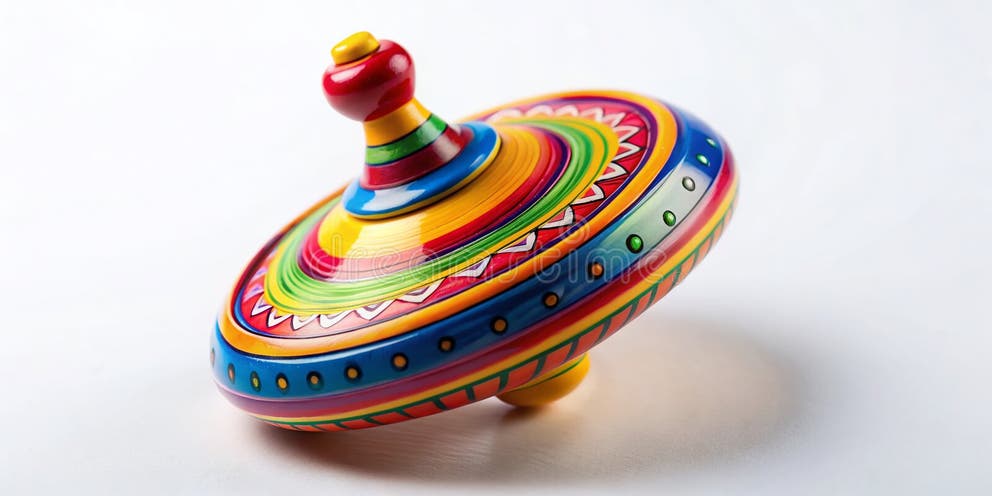 Vibrant Spinning Top a Timeless Toy for Playful Illustrations and ...