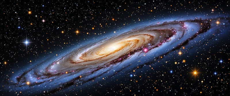 Captivating Spiral Galaxy in the Vast Universe Stock Image - Image of ...