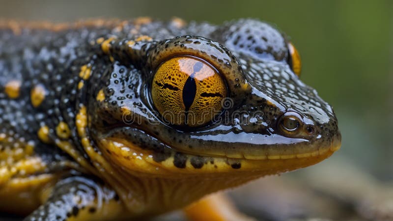 Intricate Patterns of a Smooth Newt Captured in Close-Up Stock Photo ...