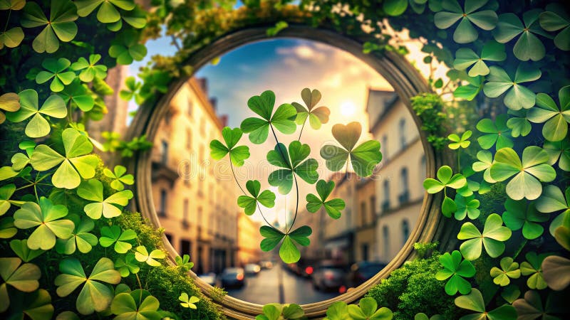 Animated St Patricks Day Shamrock Circle Frame Dynamic Motion Graphics ...