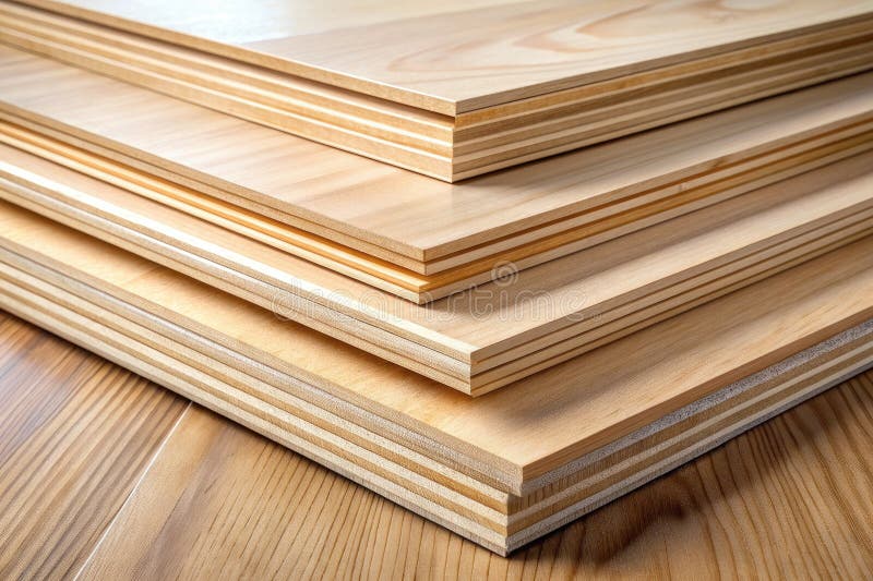 A Captivating Stack of Plywood Diverse Sizes and Natural Wood Grain ...