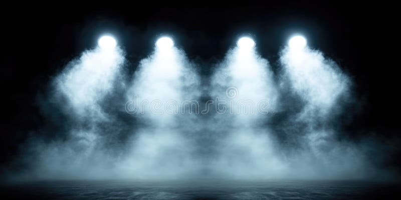 Captivating Stage Spotlight Effect with Dense Fog and Atmospheric ...