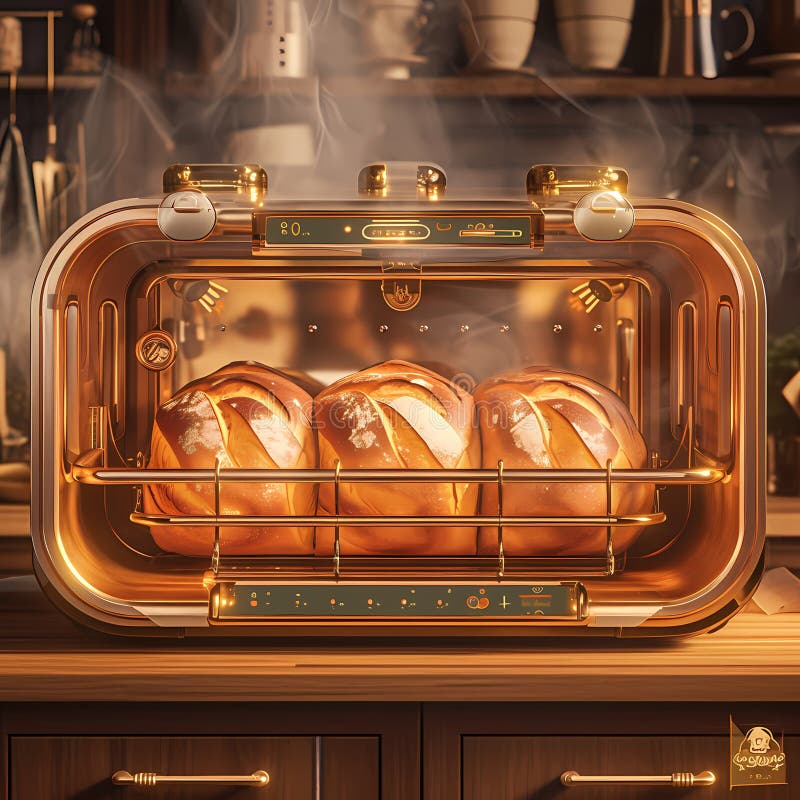 Captivating Steam Bread Maker Stock Illustration - Illustration of home ...