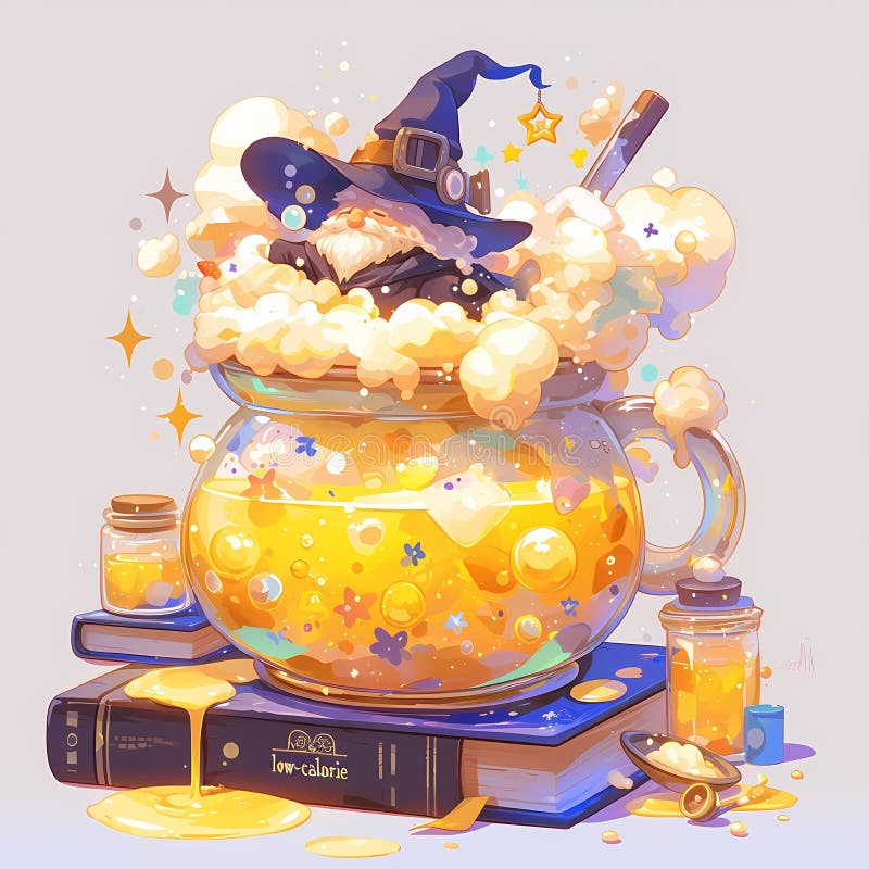 Wizard S Brew: a Mischievous Mix Stock Illustration - Illustration of ...