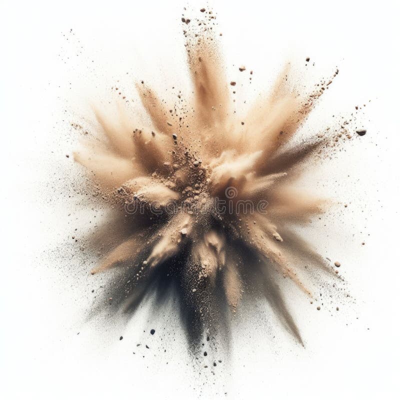 White Background Earth Representation of the Four Element. Explosion of ...