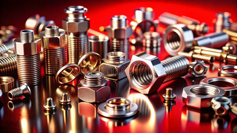 Industrial Strength Bold Metal Corners Against a Striking Red ...