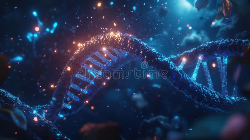 The Captivating Structure of DNA is Showcased with Vibrant Lighting ...