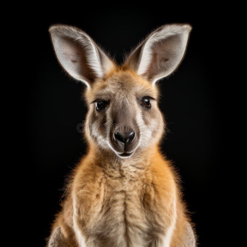 Captivating Studio Portrait of a Kangaroo on Isolated Background Stock ...
