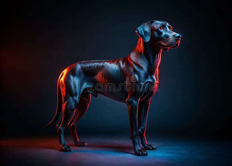 Stunning Studio Portrait of a Black Labrador Retriever Dramatic Black ...