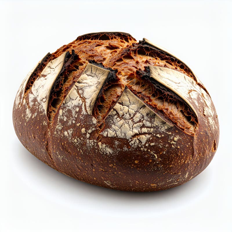 Artisan Bread Loaf Showcasing Crust Texture and Scoring Details, a ...
