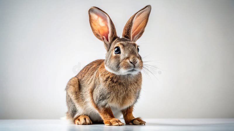 Studio Portrait of a White Rabbit Perfect for Easter Pet or Wildlife ...