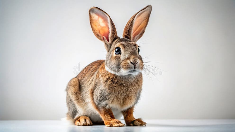 Studio Portrait of a White Rabbit Perfect for Easter Pet or Wildlife ...