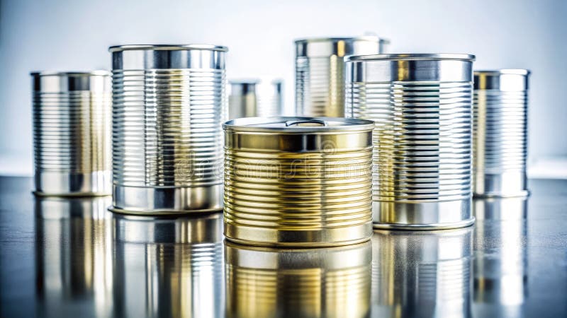 Dynamic Long Exposure of Recycled Metal Cans Clean Food Photography for ...