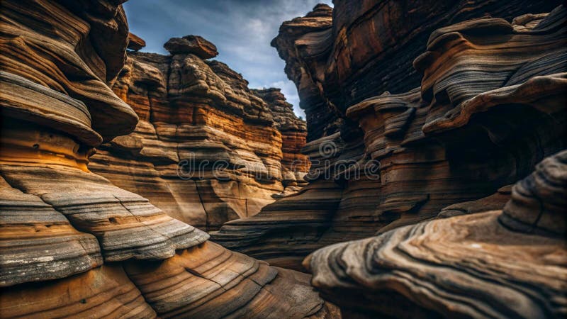 Sculpted by Time: a Dramatic Study of Eroded Rock Formations Deep ...