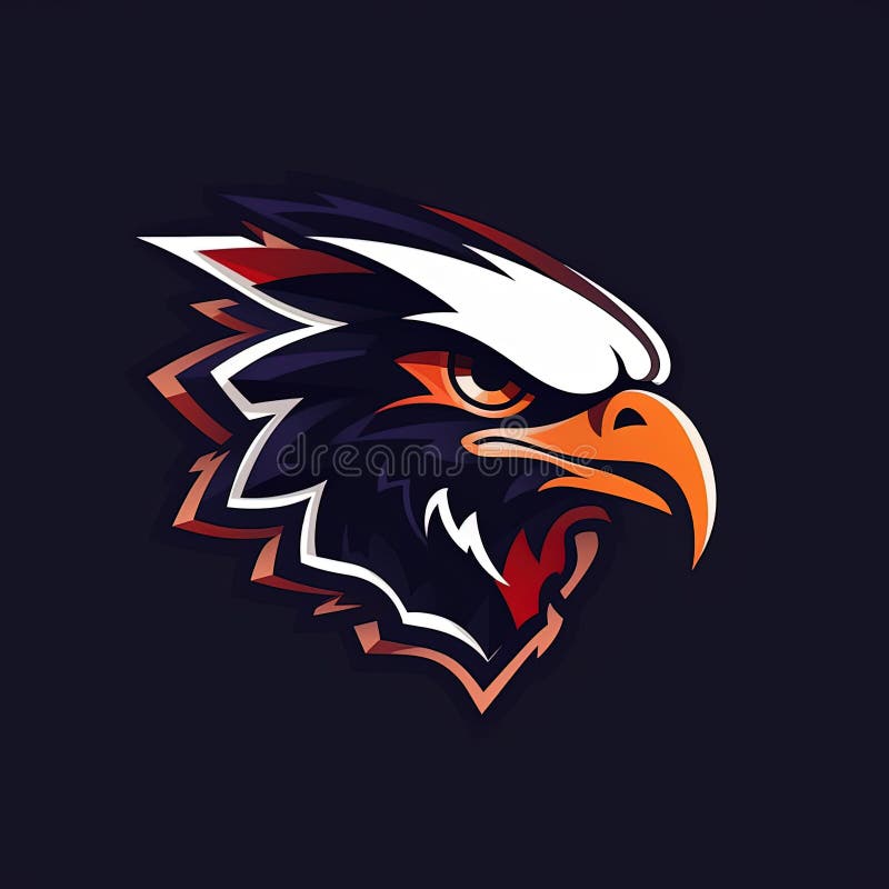A Captivating Stylized Logo with an Eagle Head on a Dark Blue ...