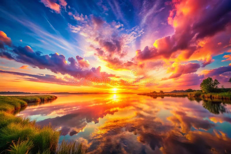 Captivating Sunset Gradient a Smooth and Colorful Sky Background ...