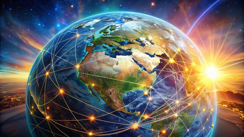 A Surreal Globe Exploring Global Connectivity Social Issues and ...