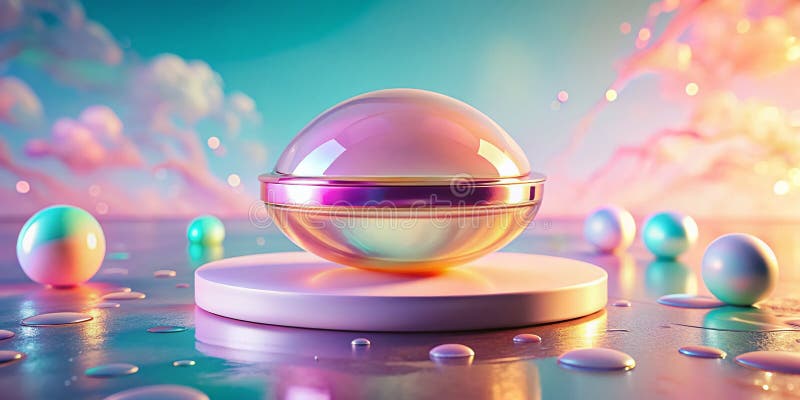 A Captivating Surreal Minimalist Mockup Floating Object on a Delicate ...