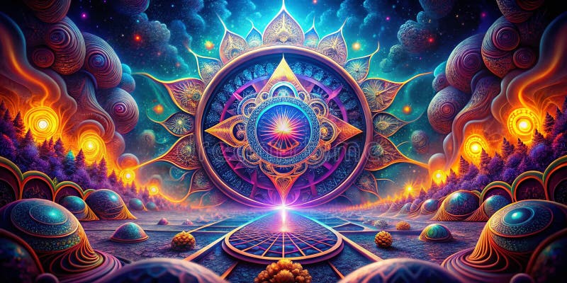 Captivating Surreal Orb Emblem a Vibrant Abstract Geometric Design ...