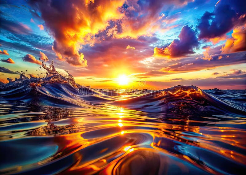 Captivating Surreal Sunset Water Reflection Loop a Dreamlike SlowMotion ...