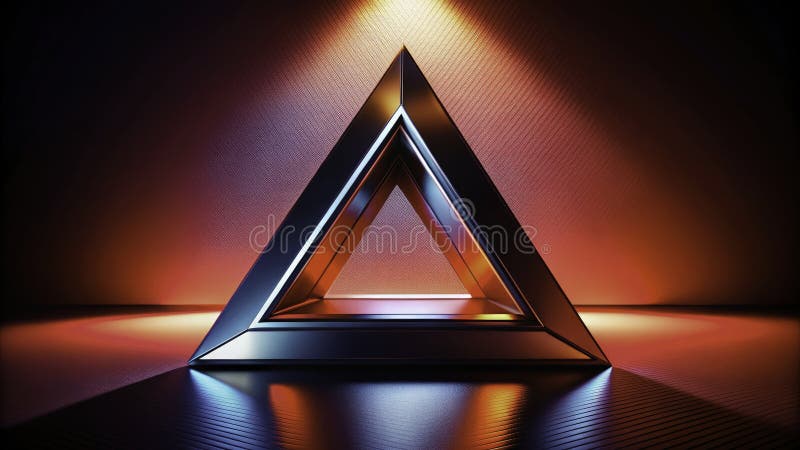 A Captivating Surrealist Composition: Black and Red Triangle with Deep ...