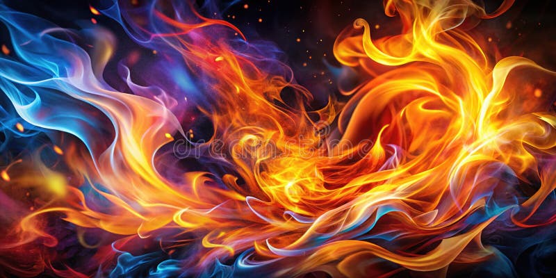 Captivating Swirling Fire Flames an Abstract Background Design for a ...
