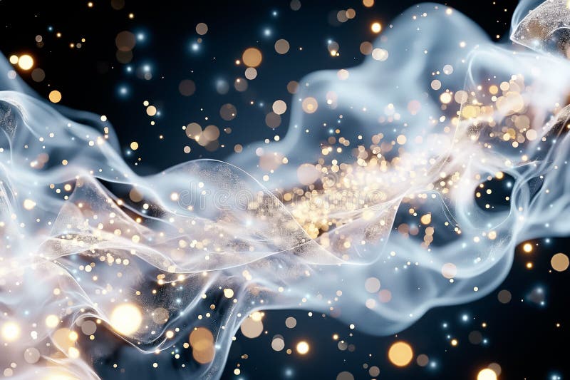 Captivating Swirls of Translucent Material Spread Across a Dark ...