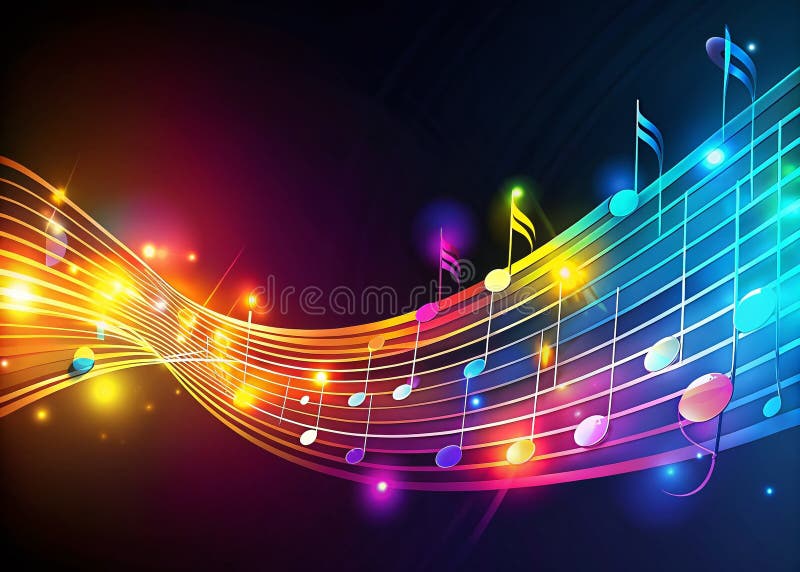 A Captivating Symphony of Floating Musical Notes Dynamic Visual ...