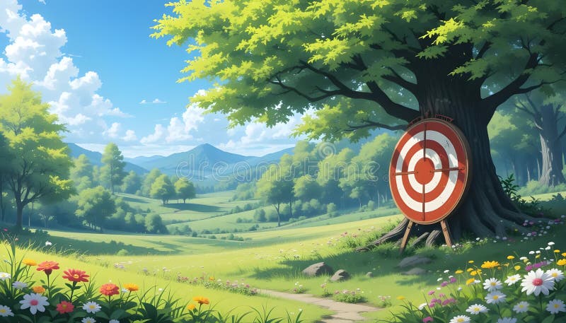 "Captivating Target-Themed Anime Nature Wallpaper for an Immersive ...