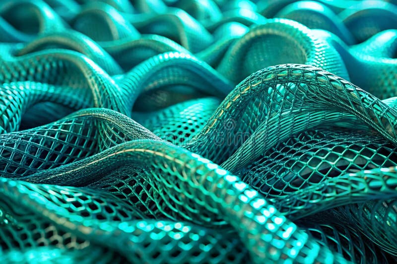 Captivating Teal Liquid Mesh Design a Stunning Abstract Swirl of Fluid ...
