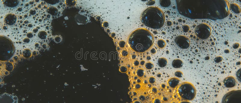 Captivating Texture of Sharp Water Bubbles Contrasting Against a Dark ...