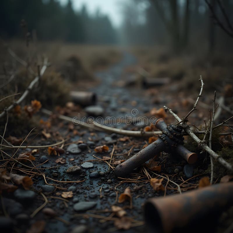 Captivating Textures of Rustic Countryside Moody Low-Light Panorama ...
