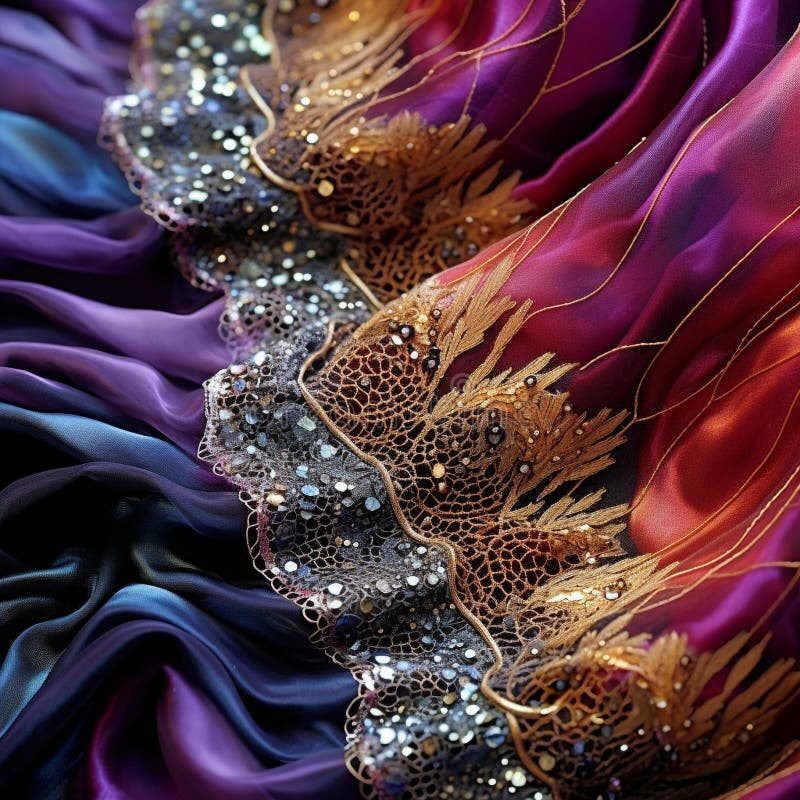 Captivating Threads: a Macro Showcase of Mesmerizing Textile Stock ...