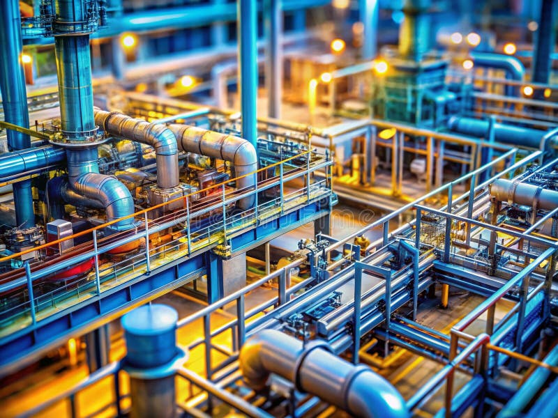 Industrial Piping Network in a Modern Manufacturing Facility a ...