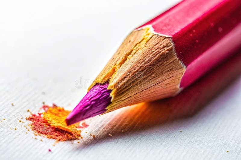 A Shattered Pencil a TopDown Portrait Photography Concept Image ...