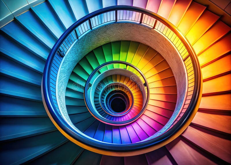 Stunning TopDown View of a Dynamic Spiral Staircase Modern ...