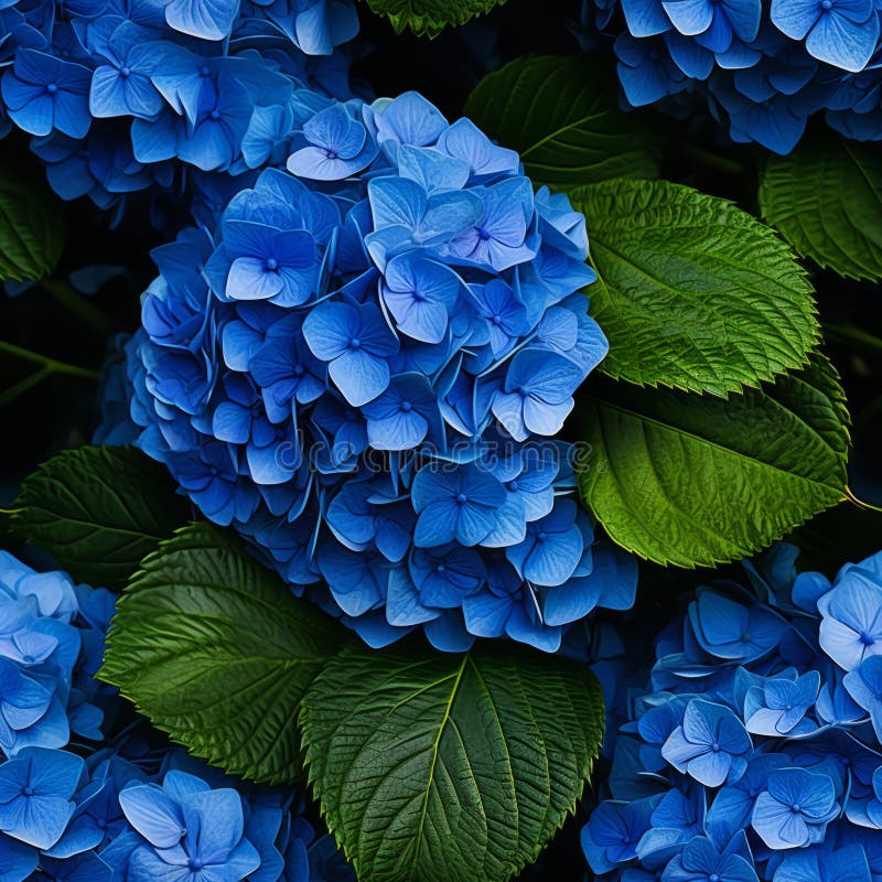 Captivating Top View of Vibrant Hydrangea Flower Blooms, Showcasing ...