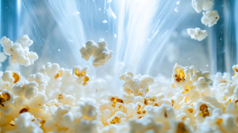 Captivating Transformation of Vibrant Kernels into Fluffy Popcorn in a ...