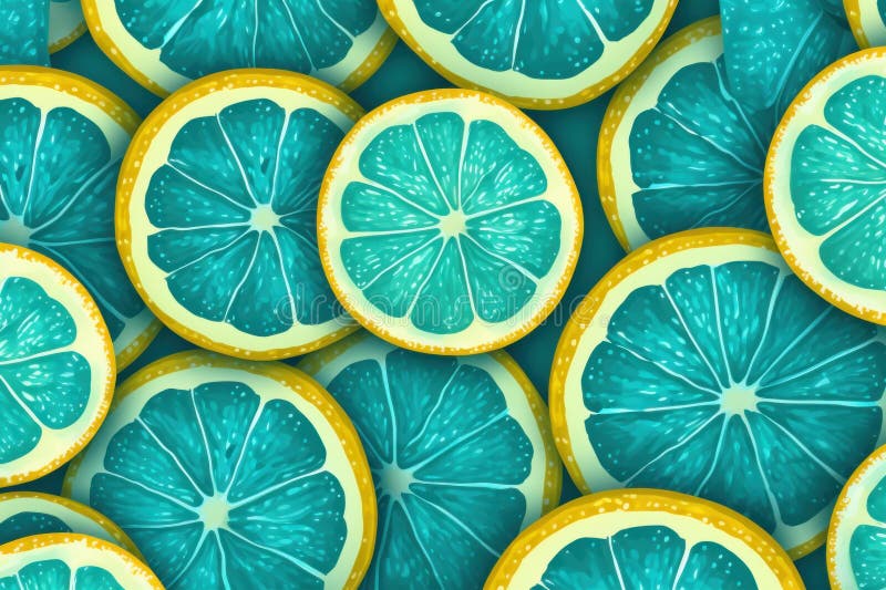 Captivating Turquoise Lemon Fruit Background. Generate Ai Stock ...