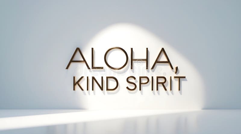 Captivating Typography Display with the Phrase Aloha, Kind Spirit in a ...